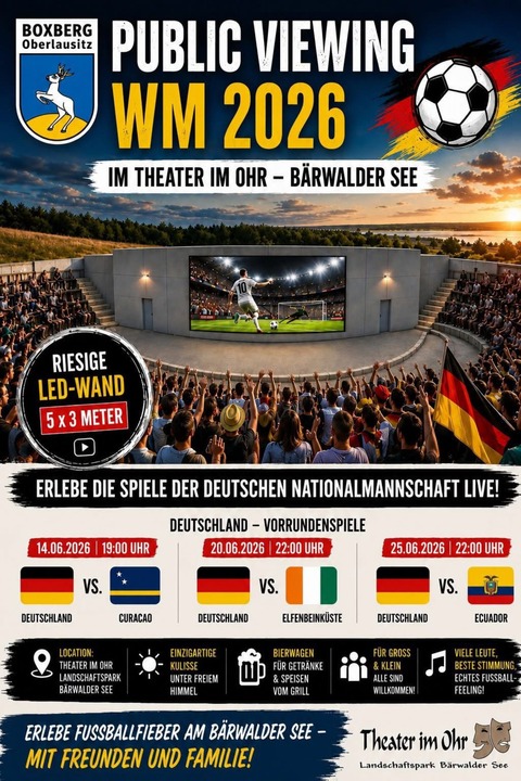 Public Viewing WM 2026 im THEATER IM OHR